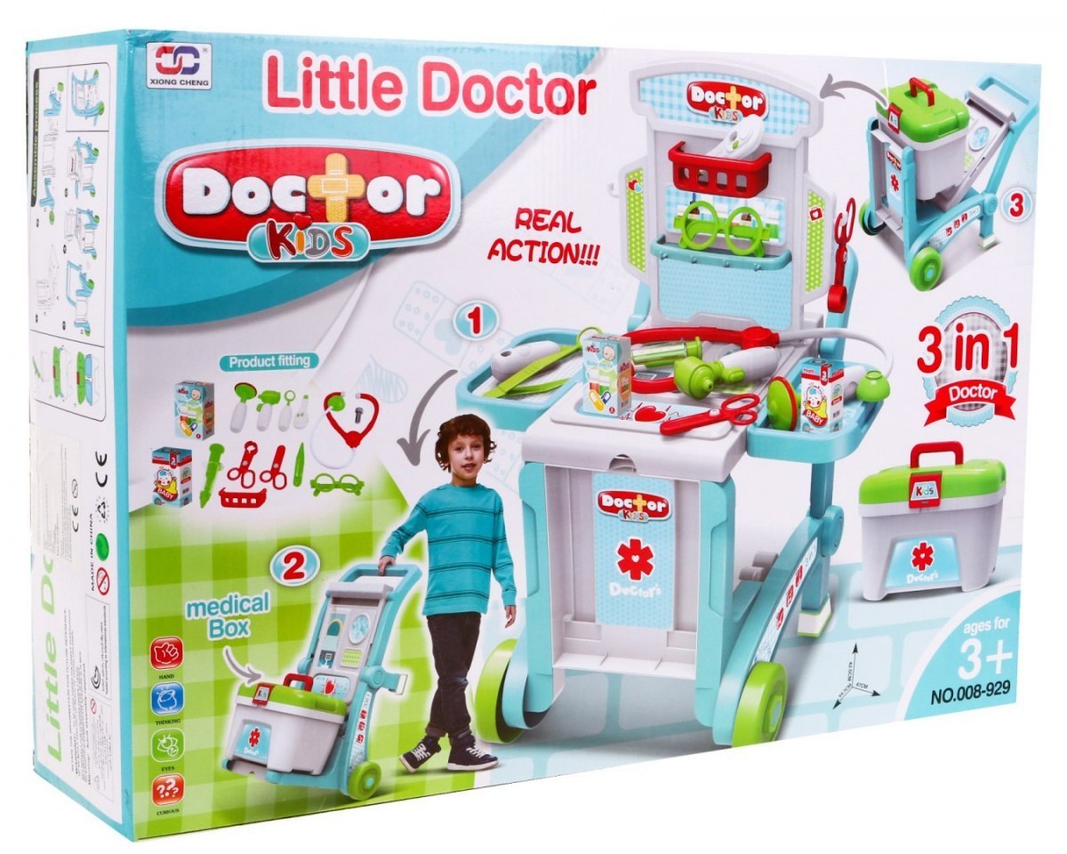 Przenośny Gabinet Lekarski dla dzieci 3+ Walizka + Stolik + 2 rodzaje ...